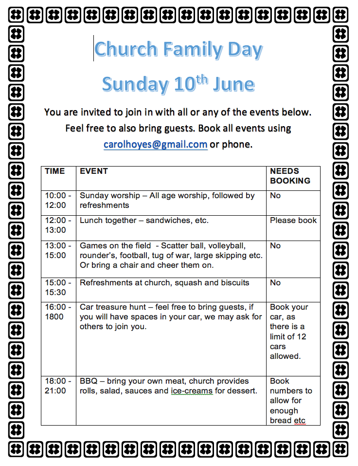 Church Family Day – Sunday 10th June | Healing & Keelby Methodist Church